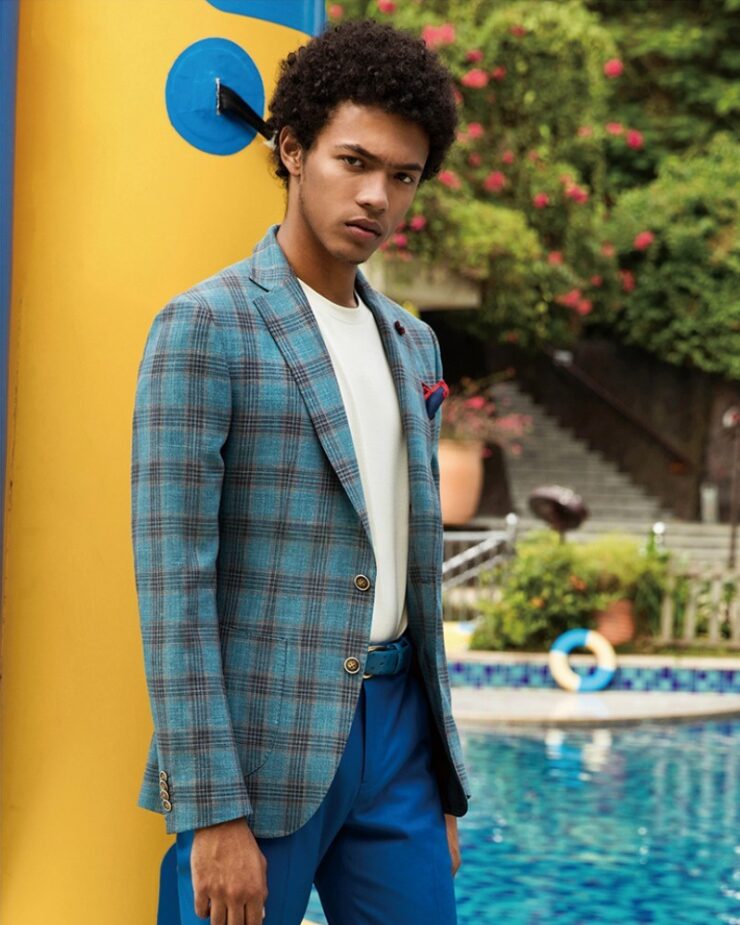 A blue-themed fall suit attire for your favorite party - Bucco Couture ...